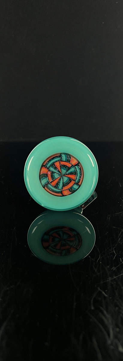Terry Sharp Ghosted Aqua Azul Mini Tube – The Highest Cloud Glass Gallery