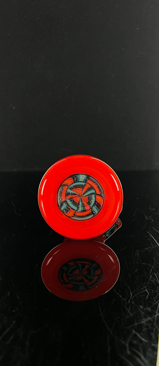 Terry Sharp Ghosted Red Cherry Mini Tube – The Highest Cloud Glass Gallery
