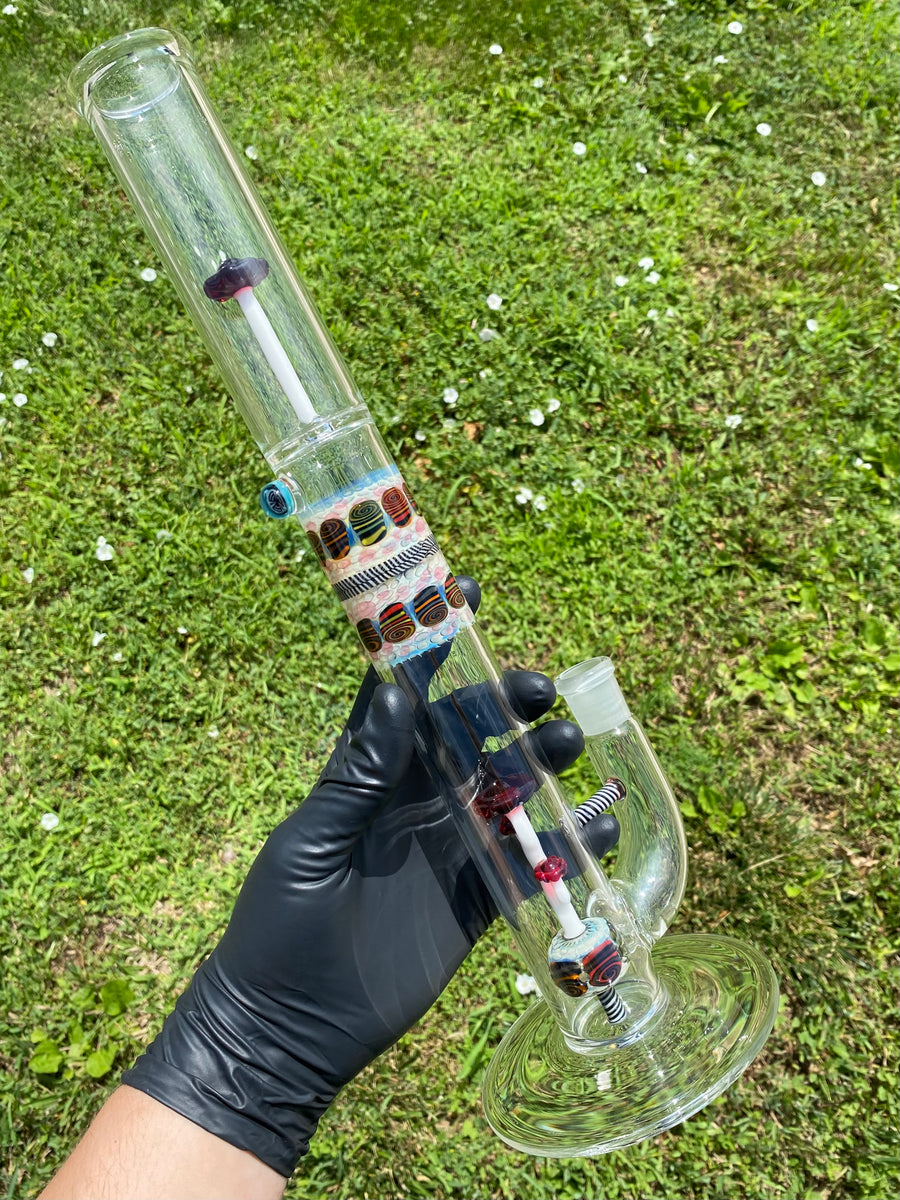 E Bitten Glass x Chunk Glass Flower Tube – The Highest Cloud Glass Gallery